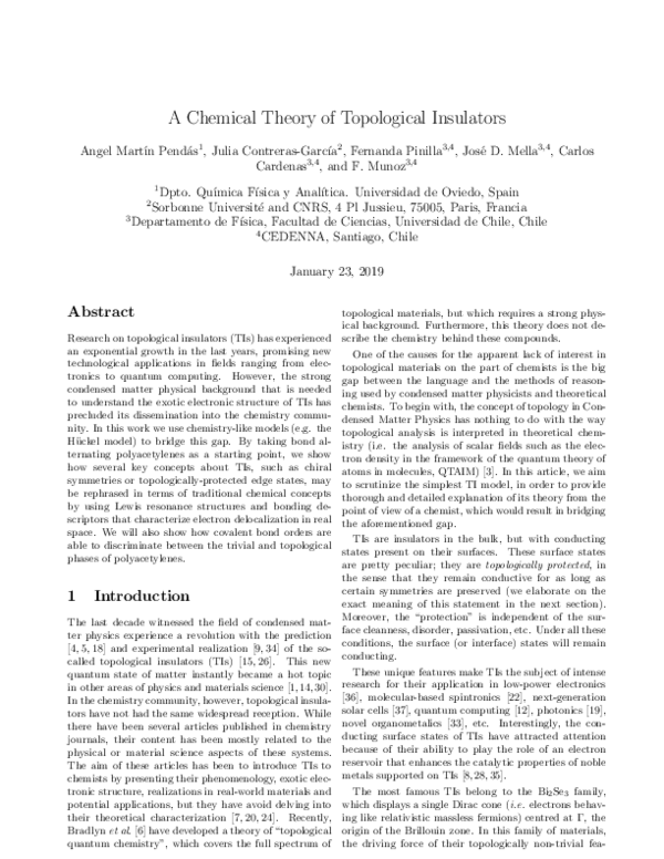 (PDF) A Chemical Theory of Topological Insulators