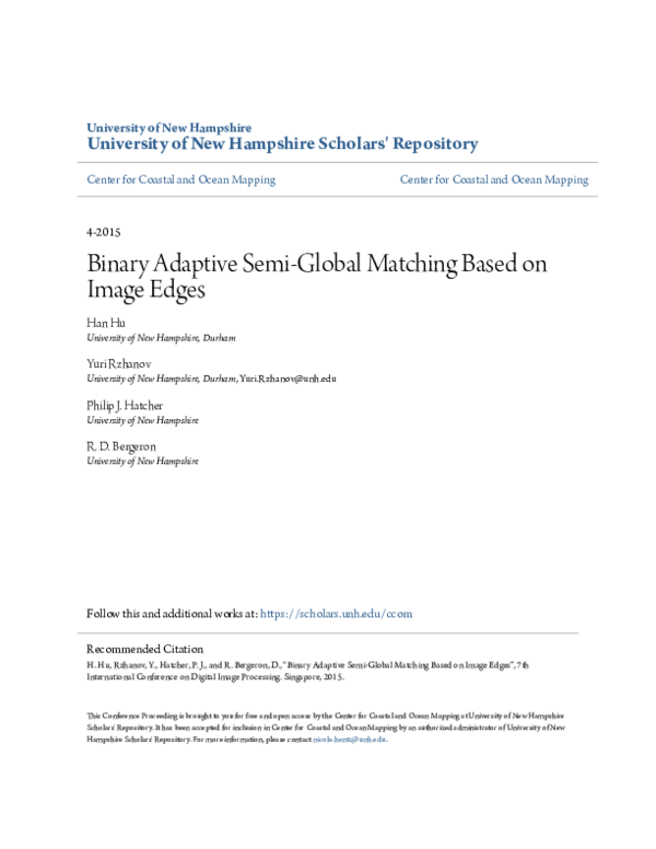 (PDF) Binary adaptive semi-global matching based on image edges