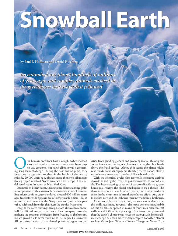 (PDF) Snowball Earth