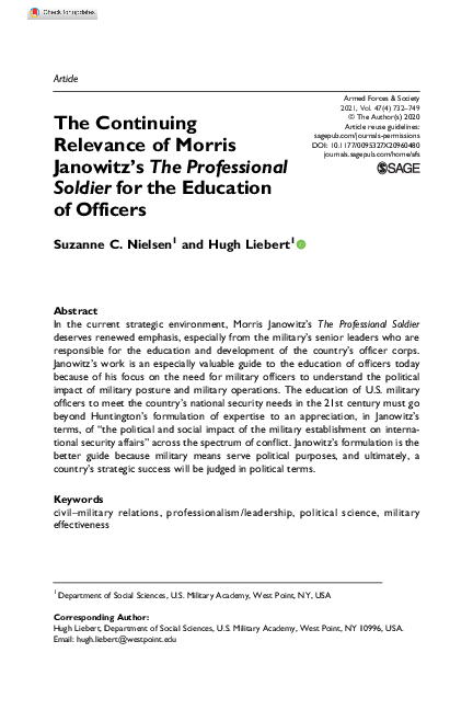 (PDF) The Continuing Relevance of Morris Janowitz's The Professional ...