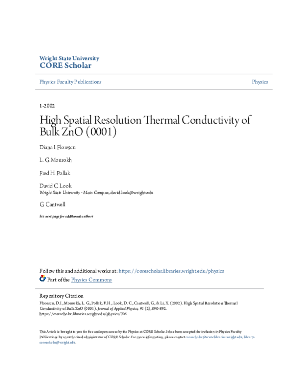 (PDF) High spatial resolution thermal conductivity of lateral epitaxial ...