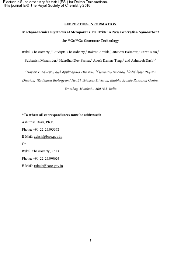 (PDF) Mechanochemical Synthesis of Mesoporous Tin Oxide: A New ...