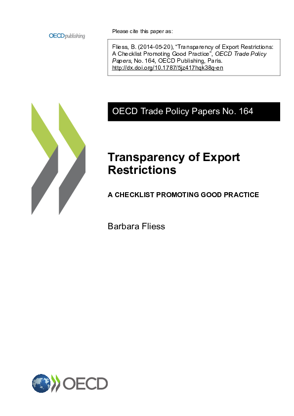 (PDF) Transparency of Export Restrictions