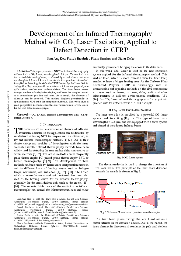 (PDF) Development of an Infrared Thermography Method with CO2 Laser Excitation, Applied to ...