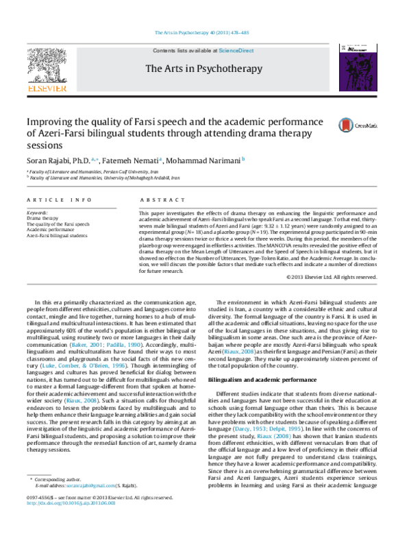 (PDF) Improving the quality of Farsi speech and the academic ...