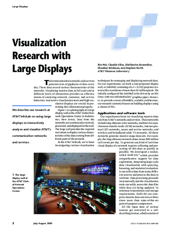 (PDF) Visualization Research With Large Displays