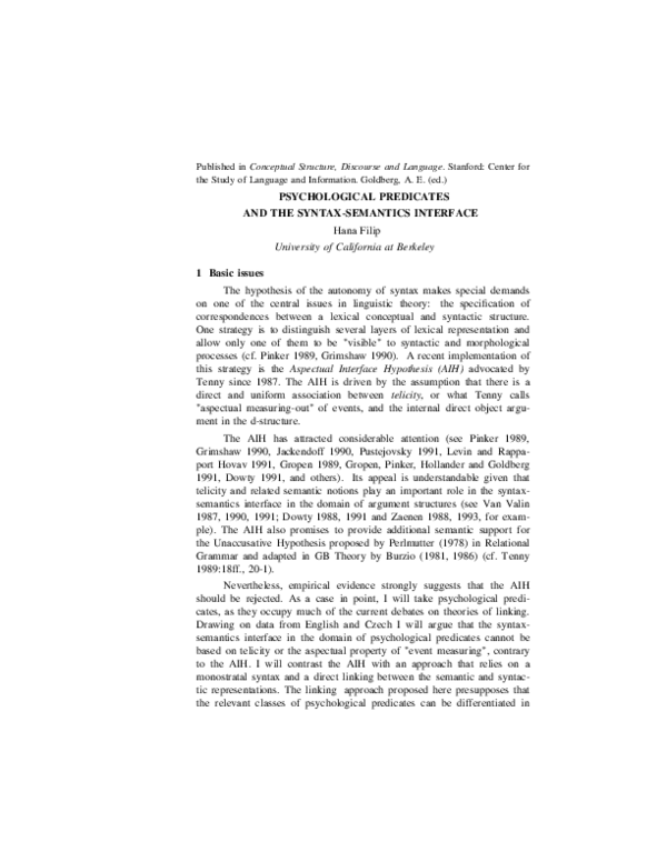 (PDF) Published in Conceptual Structure, Discourse and Language. Stanford: Center for the Study ...