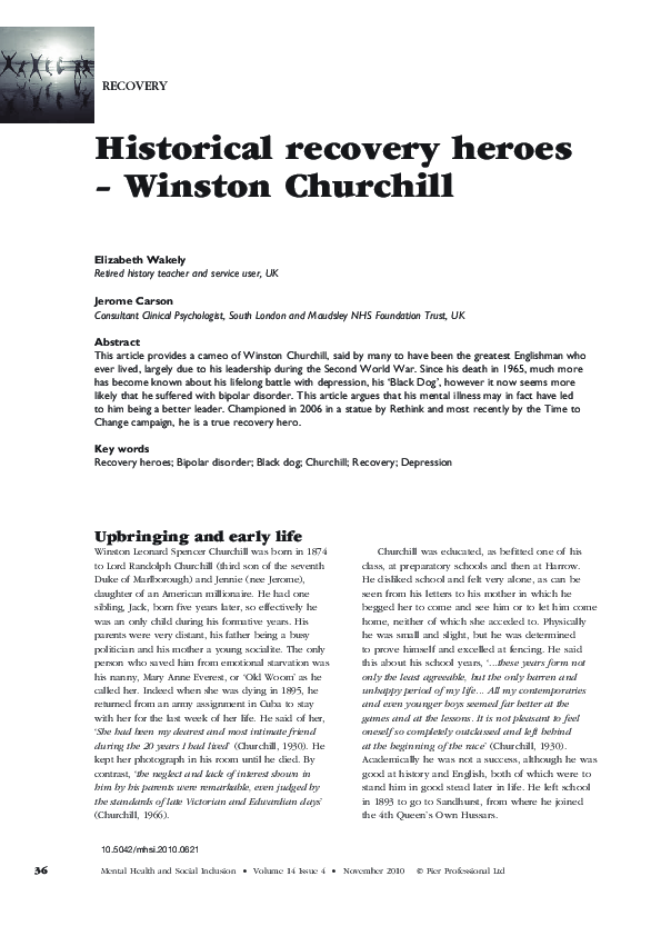 (PDF) Historical recovery heroes ‐ Winston Churchill