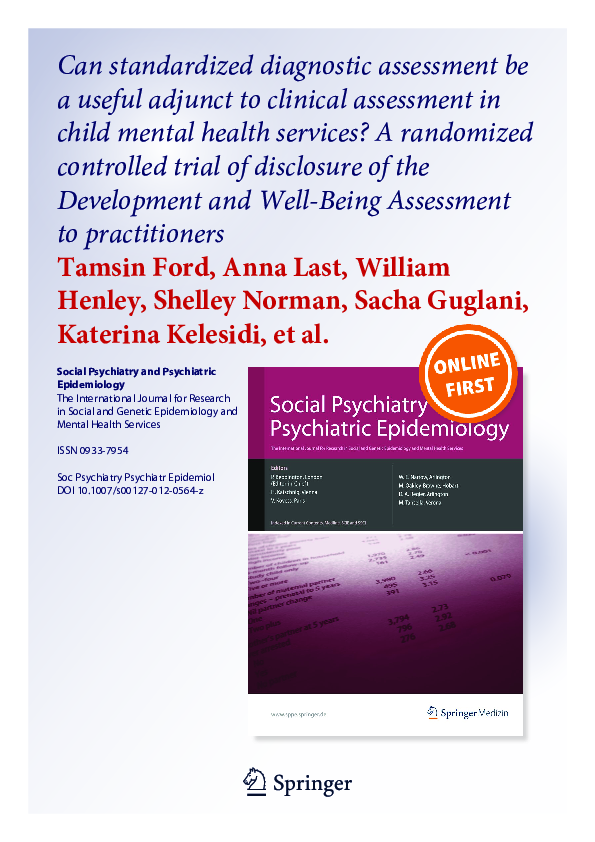 (PDF) Increasing the psychosocial focus in child developmental ...