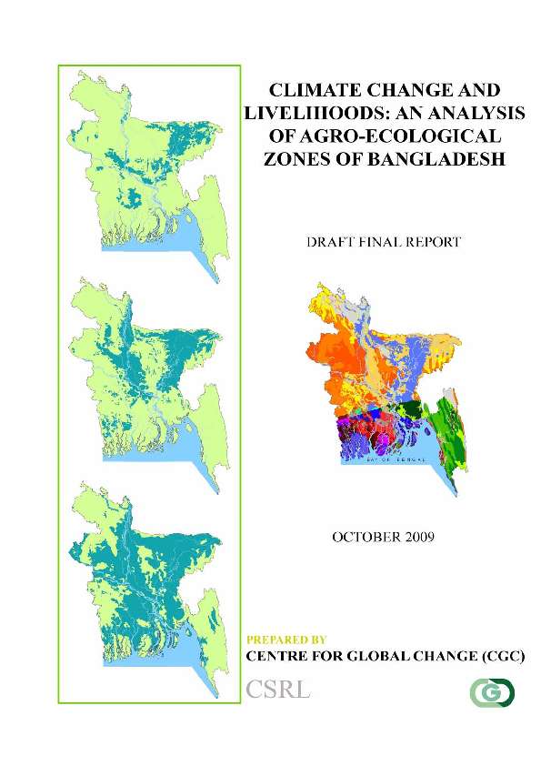 (PDF) Climate Change and Livelihoods: An Analysis of Agro-Ecological ...