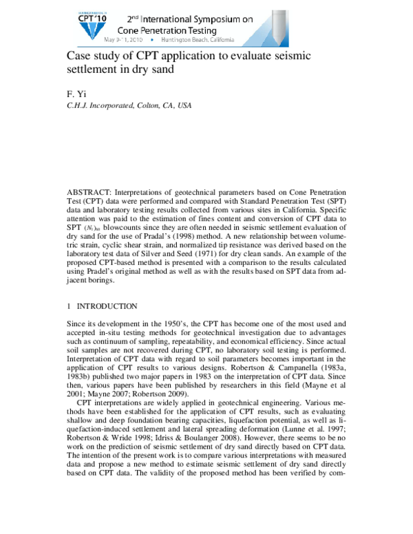 (PDF) Case Study of CPT Application Paper No. 3 03, Final Version by ...