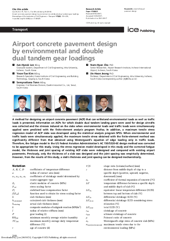 (PDF) Airport concrete pavement design by environmental and double dual ...