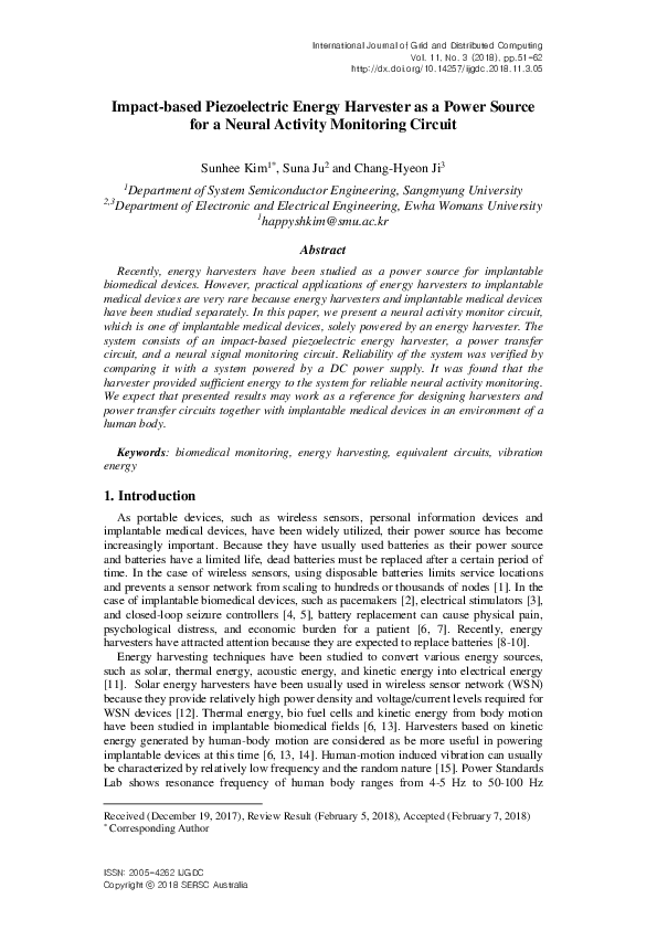 (PDF) Impact-based Piezoelectric Energy Harvester as a Power Source for ...
