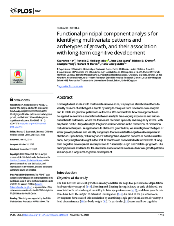 Pdf Functional Principal Component Analysis For Identifying Multivariate Patterns And