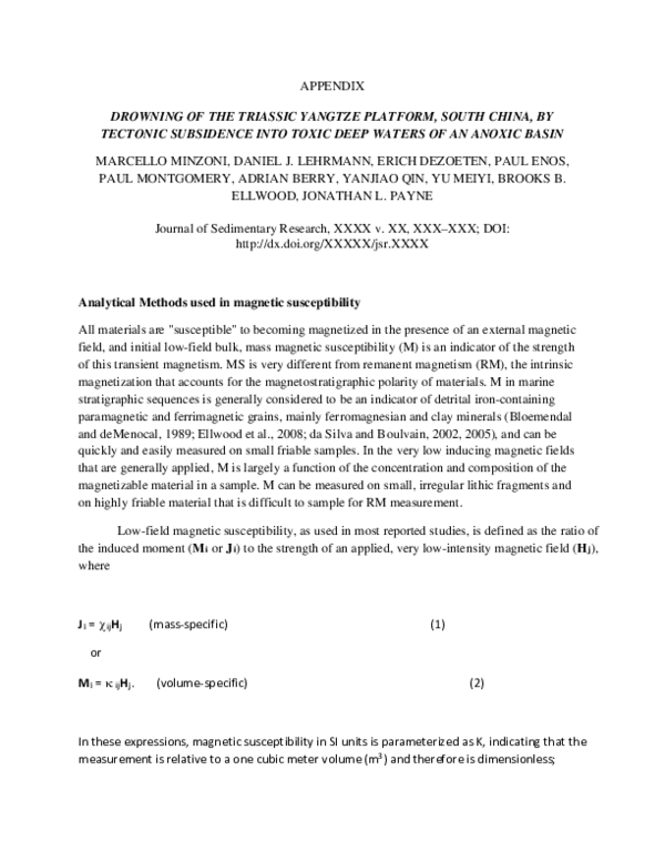 (PDF) Drowning of the Triassic Yangtze Platform, South China, By ...