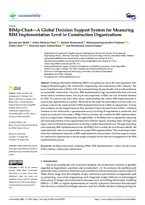 (PDF) BIMp-Chart-A Global Decision Support System for Measuring BIM ...