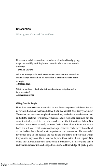 (PDF) Dance Floor Democracy