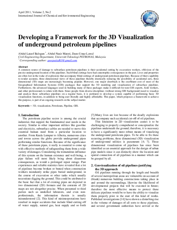 (PDF) Developing a Framework for the 3D Visualization of underground ...