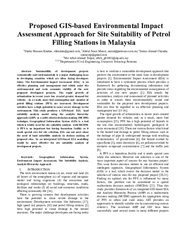(PDF) Proposed GIS-based Environmental Impact Assessment Approach for ...