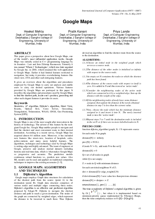 (PDF) Google Maps