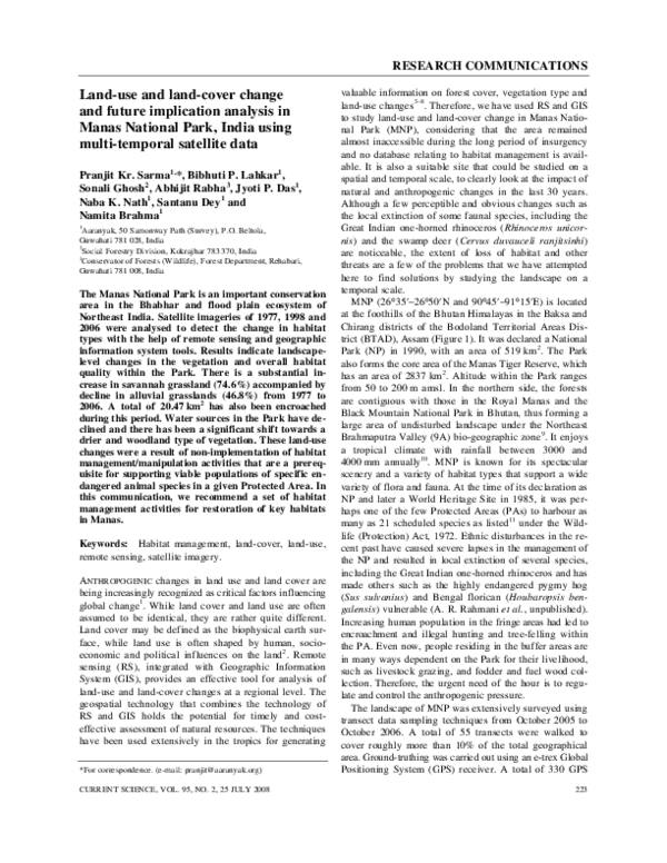 (PDF) Land-use and land-cover change and future implication analysis in ...