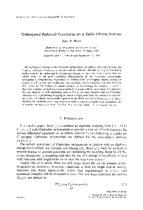 (PDF) Orthogonal rational functions on a semi-infinite interval
