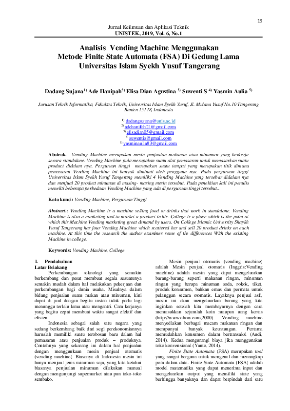 (PDF) Analisis Vending Machine Menggunakan Metode Finite State Automata ...