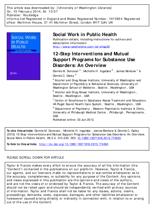 (PDF) 12-Step Interventions and Mutual Support Programs for Substance ...