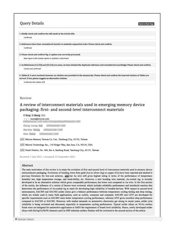 (PDF) A review of interconnect materials used in emerging memory device ...