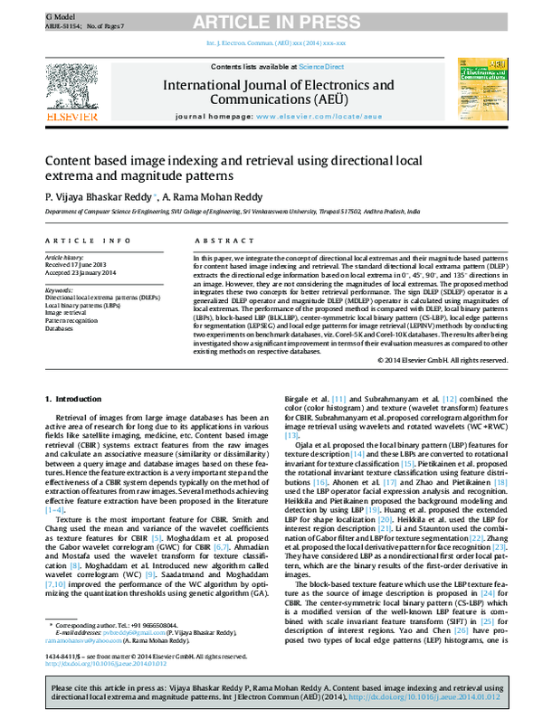 Pdf Content Based Image Indexing And Retrieval Using Directional
