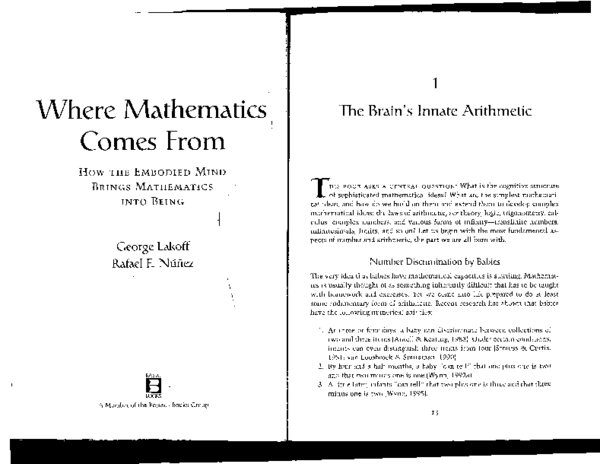 (PDF) Where mathematics comes from