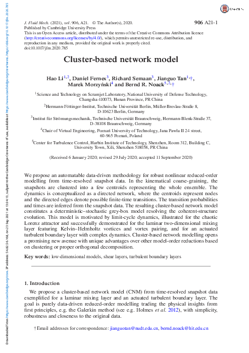 (PDF) Cluster-based network model