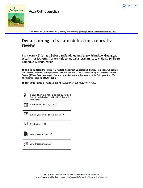 (PDF) Deep learning in fracture detection: a narrative review