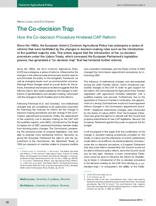 (PDF) The Co-decision Trap