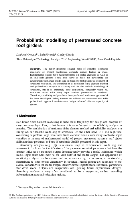 (PDF) Probabilistic modelling of prestressed concrete roof girders