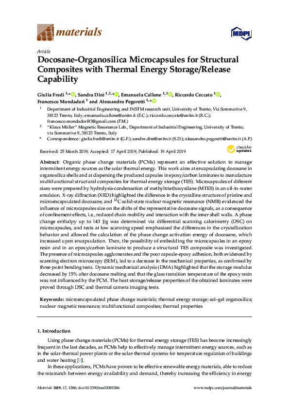 (PDF) Docosane-Organosilica Microcapsules for Structural Composites ...