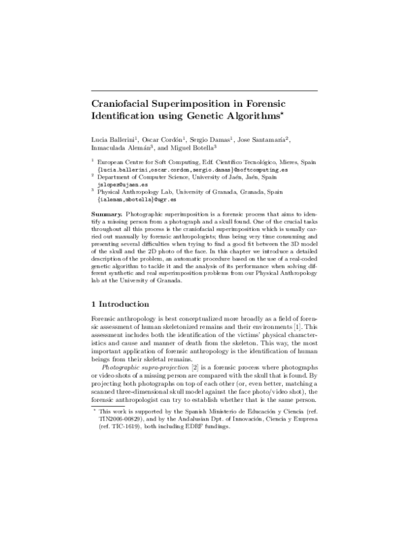 (PDF) Craniofacial Superimposition in Forensic Identification using ...
