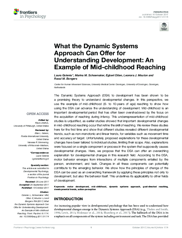 (PDF) What the Dynamic Systems Approach Can Offer for Understanding ...