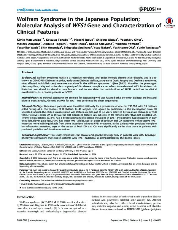 (PDF) Evidence of retinal degeneration in Wolfram syndrome | Elias Traboulsi - Academia.edu