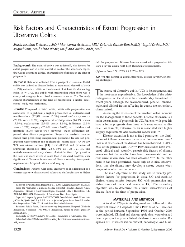 (PDF) Risk factors and characteristics of extent progression in ...