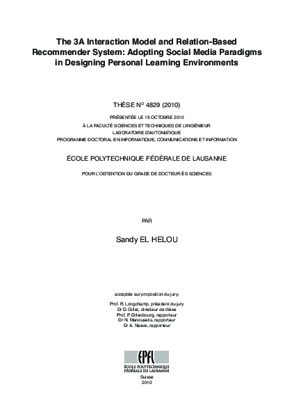 (PDF) The 3A Interaction Model and Relation-Based Recommender System