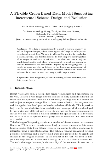 (PDF) A Flexible Graph-Based Data Model Supporting Incremental Schema ...