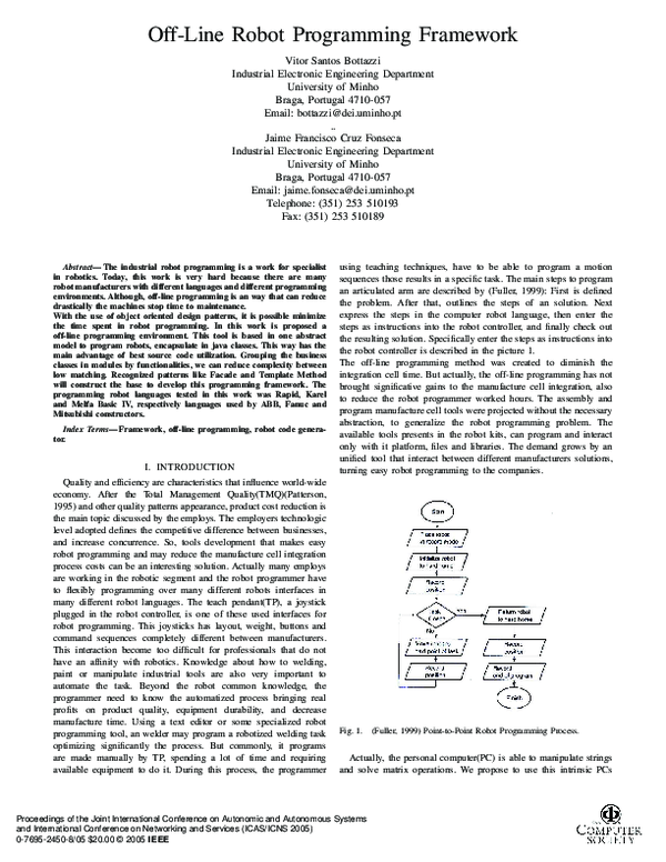 (PDF) Off-line robot programming framework