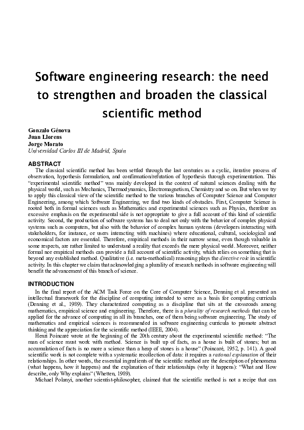 (PDF) Software engineering research: the need to strengthen and ...