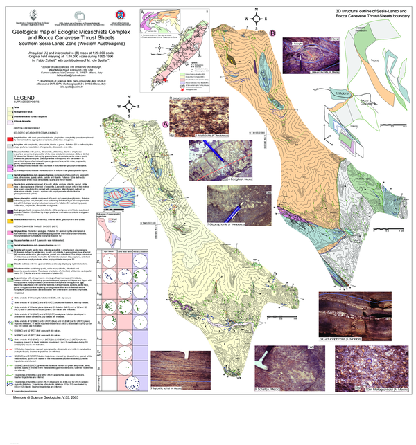 (PDF) Geological map of Eclogitic Micaschists Complex and Rocca ...