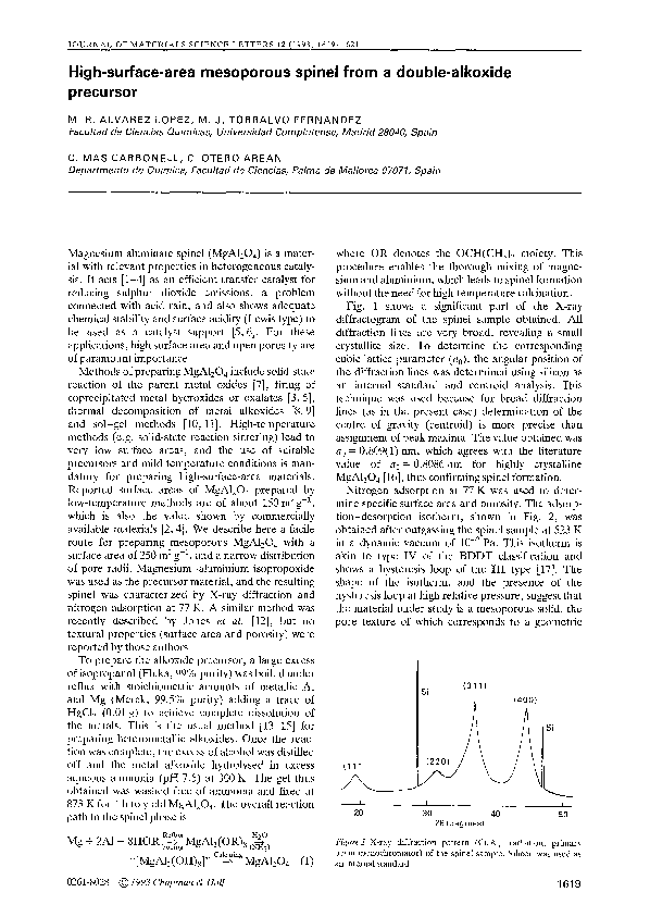 (PDF) High-surface-area mesoporous spinel from a double-alkoxide ...