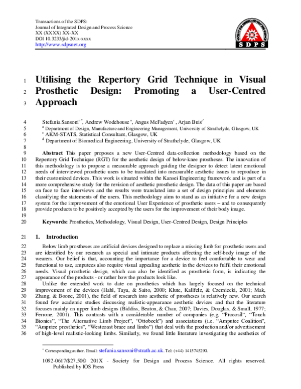 (PDF) Utilising the Repertory Grid Technique in Visual Prosthetic ...
