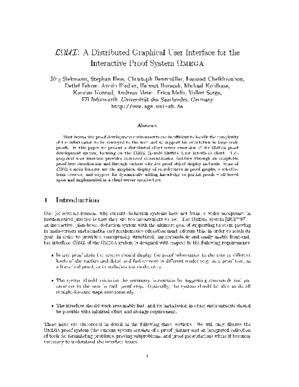 (PDF) LOmegaUI: A Distributed Graphical User Interface for the Interactive Proof System OMEGA ...