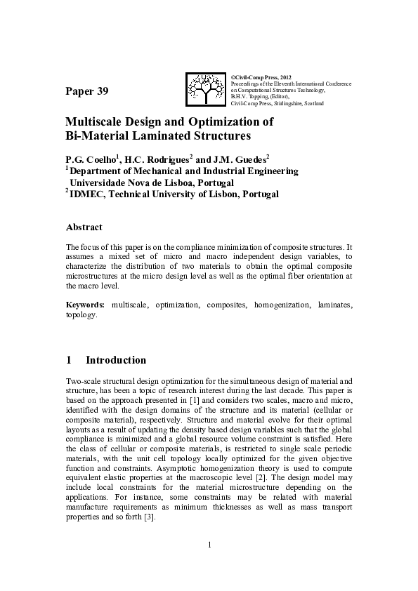 (PDF) Multiscale Design and Optimization of Bi-Material Laminated Structures