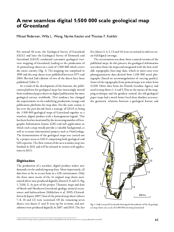 (PDF) A new seamless digital 1:500 000 scale geological map of ...